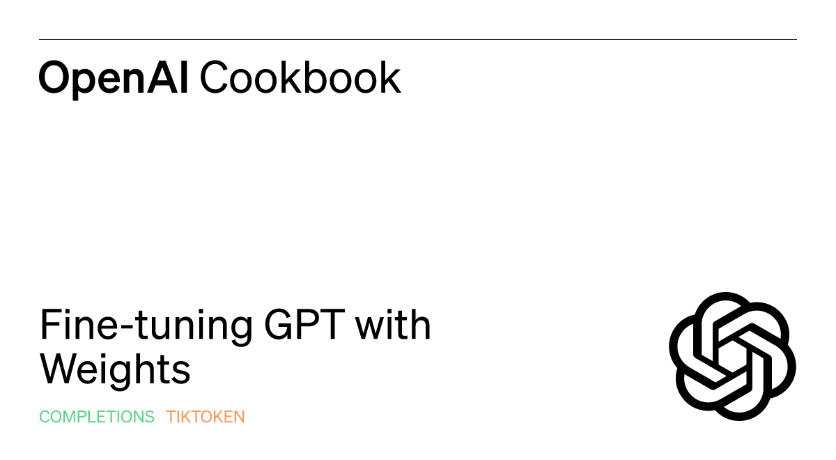 Fine-tuning GPT with Weights & Biases | OpenAI Cookbook